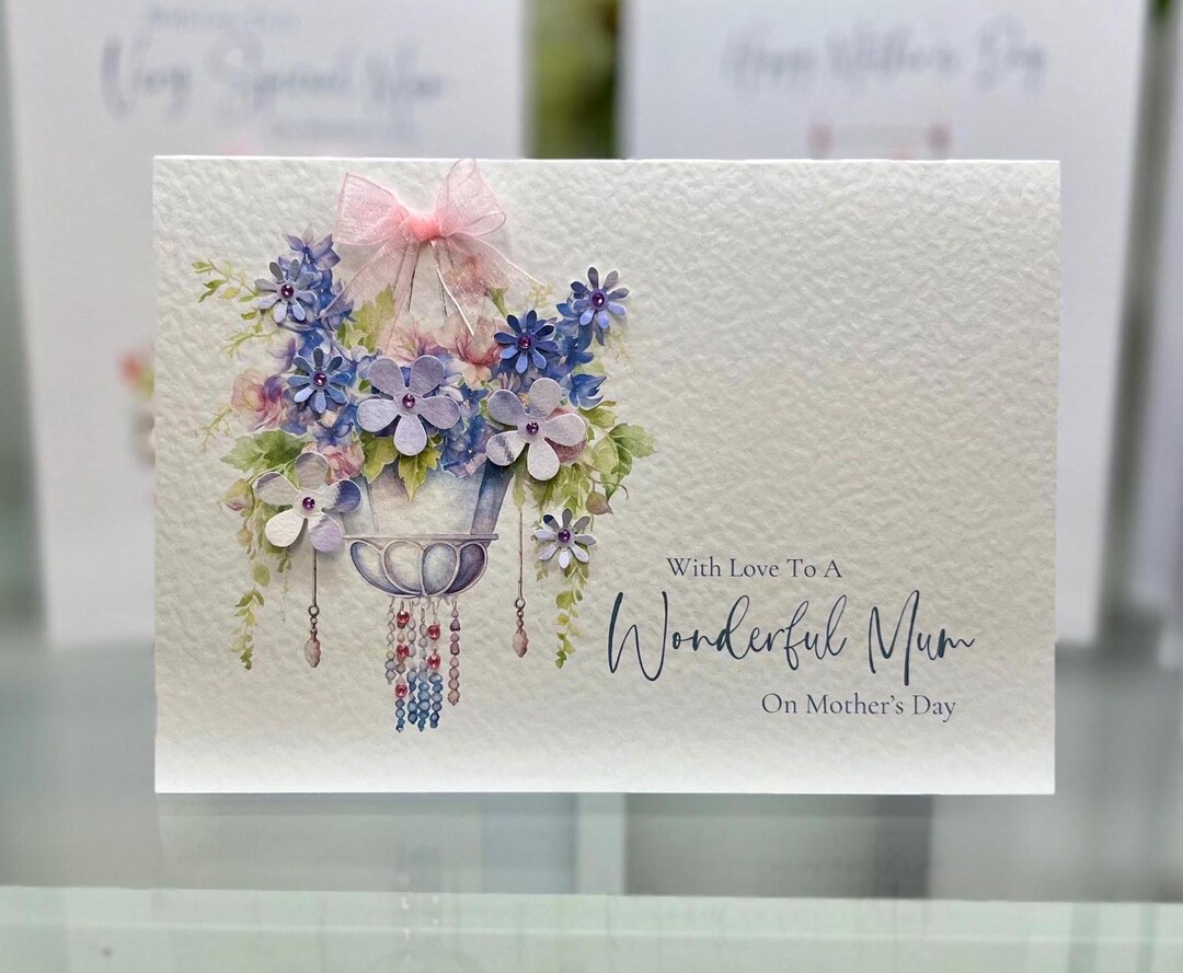 Mother's Day Card for Mum, Mom, Mam, Mummy. Handmade Mothers Day Card ...