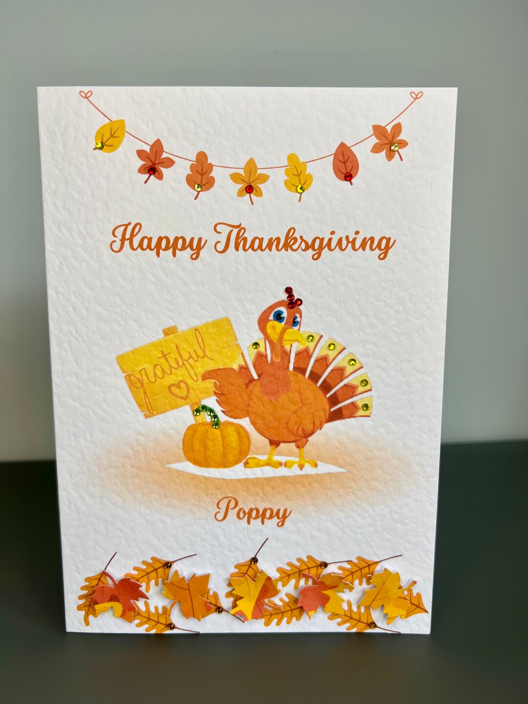 Personalised Child's Thanksgiving Card, Children's Thanksgiving Card ...
