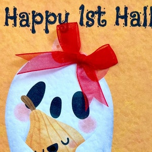 Personalised Baby's First Halloween Card, Handmade 1st Halloween Card ...
