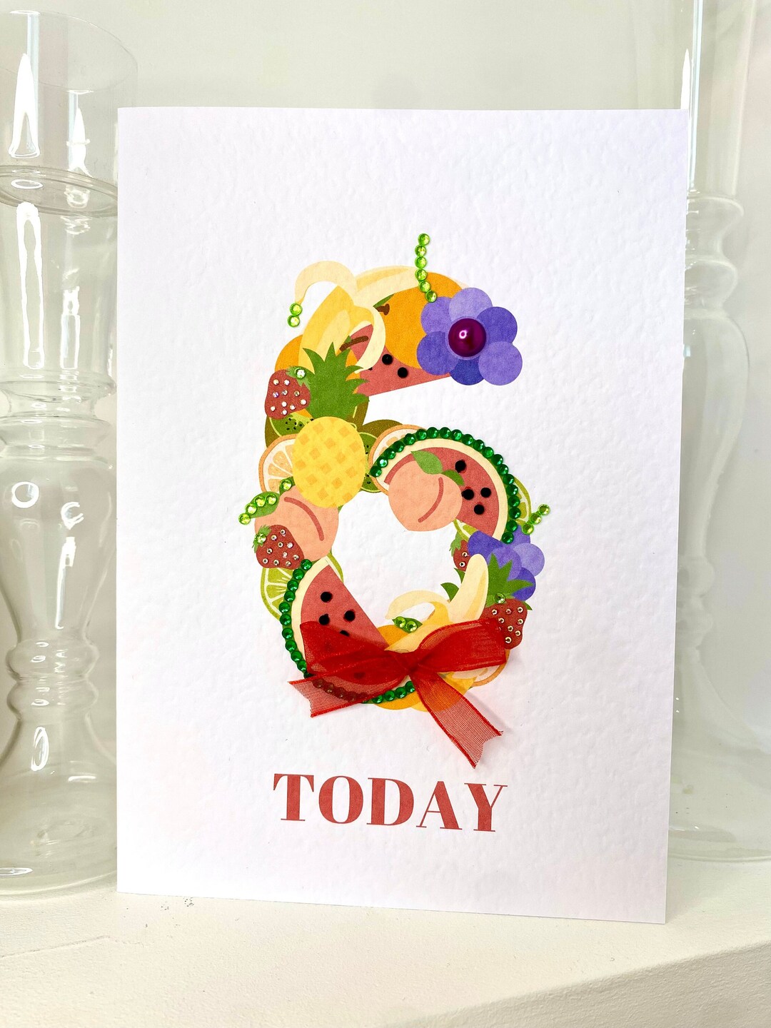 6th Birthday Card, Girl's 6th Birthday Card, Personalised Sixth ...