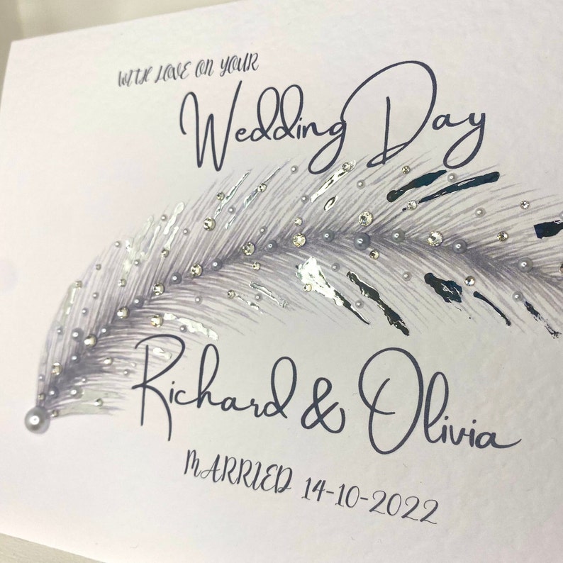 Handmade Personalised Wedding Card Simple Wedding Card New - Etsy