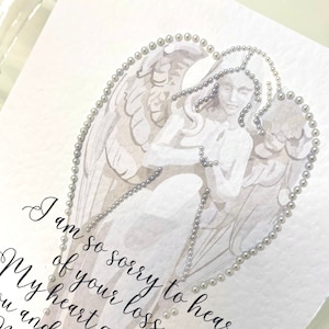 Handmade Sympathy Card, Angel Sympathy Card, God Bless Sympathy Card ...