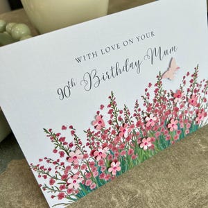 Mum 90th Birthday Card, 60th, 70th, 80th, 100th Card. Mum Birthday Card ...