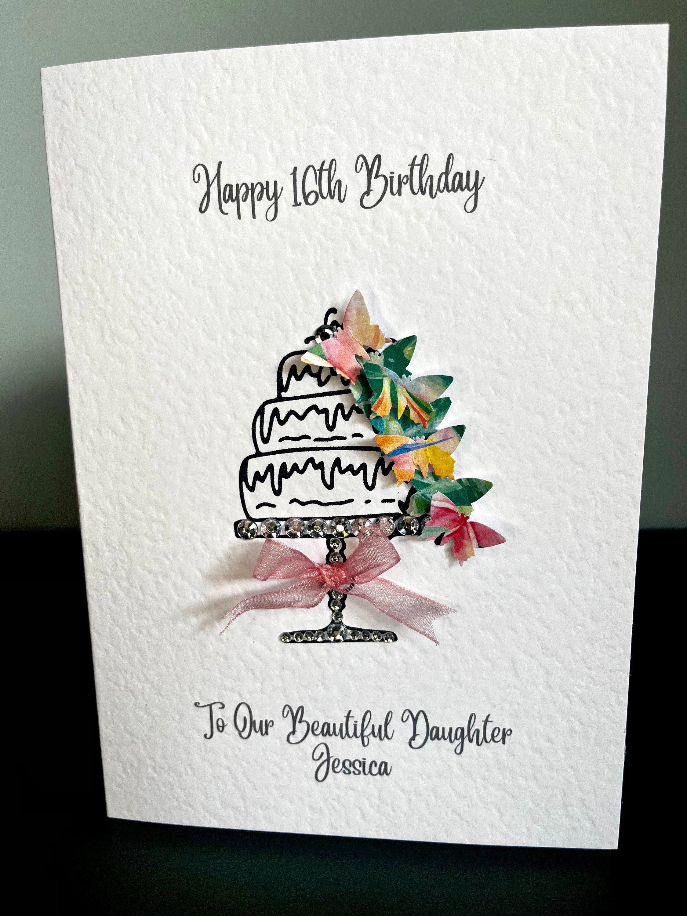 16th BIRTHDAY CARD Personalised 16th Birthday Card Handmade - Etsy