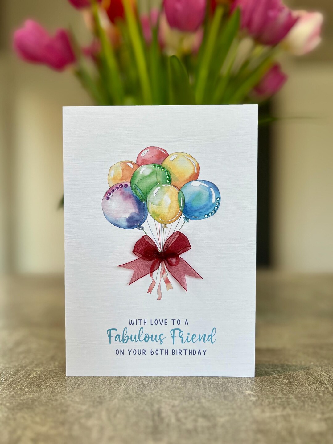 A Colourful 60th Birthday Card for a Fabulous Friend. Handmade With ...