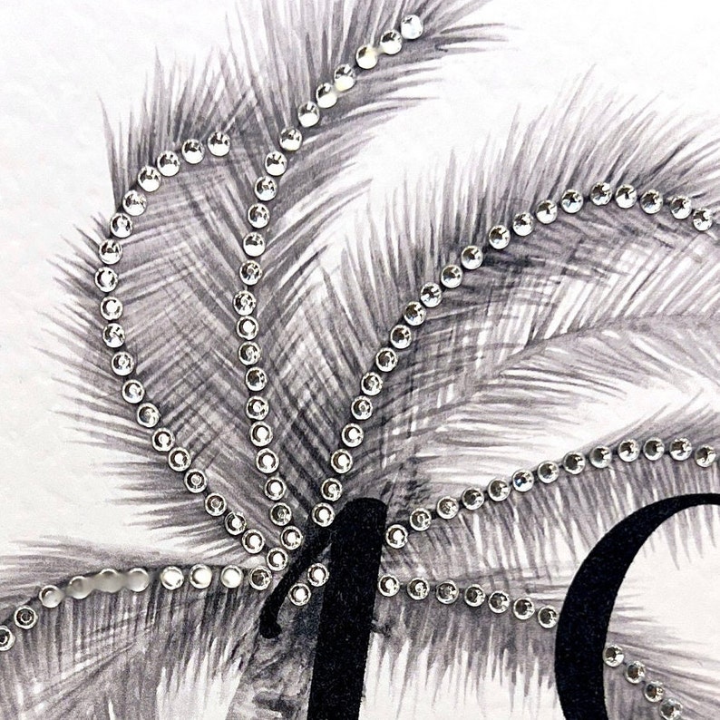 Friend 18th Birthday Card, Palm Tree 18th Birthday Card With Gems ...