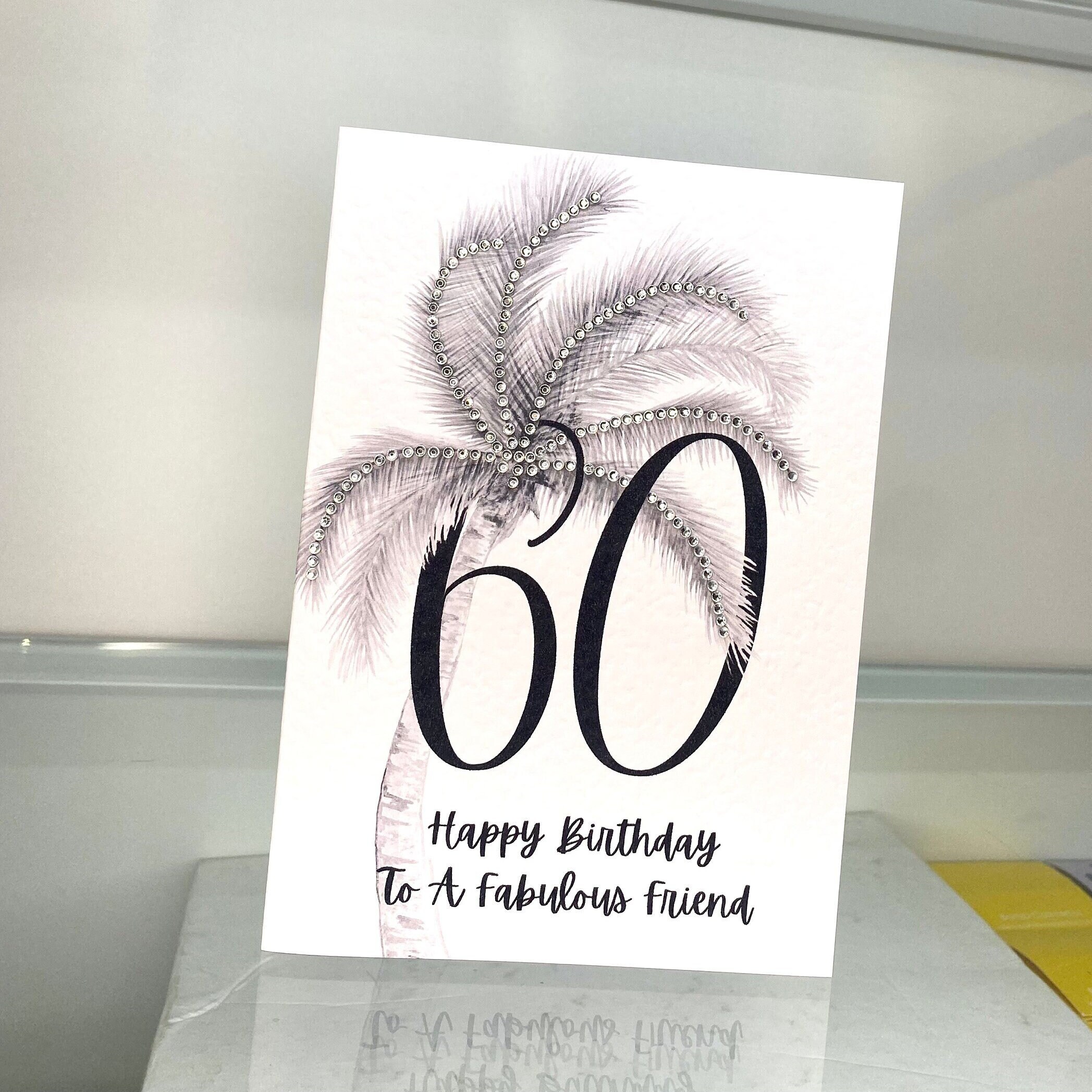 Handmade 60th Birthday Card Friend 60th Birthday Card Palm - Etsy Canada