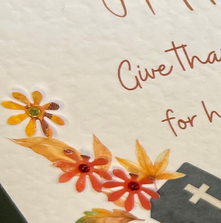 Happy Thanksgiving Biblical Verse Card, Handmade Thanksgiving Card ...
