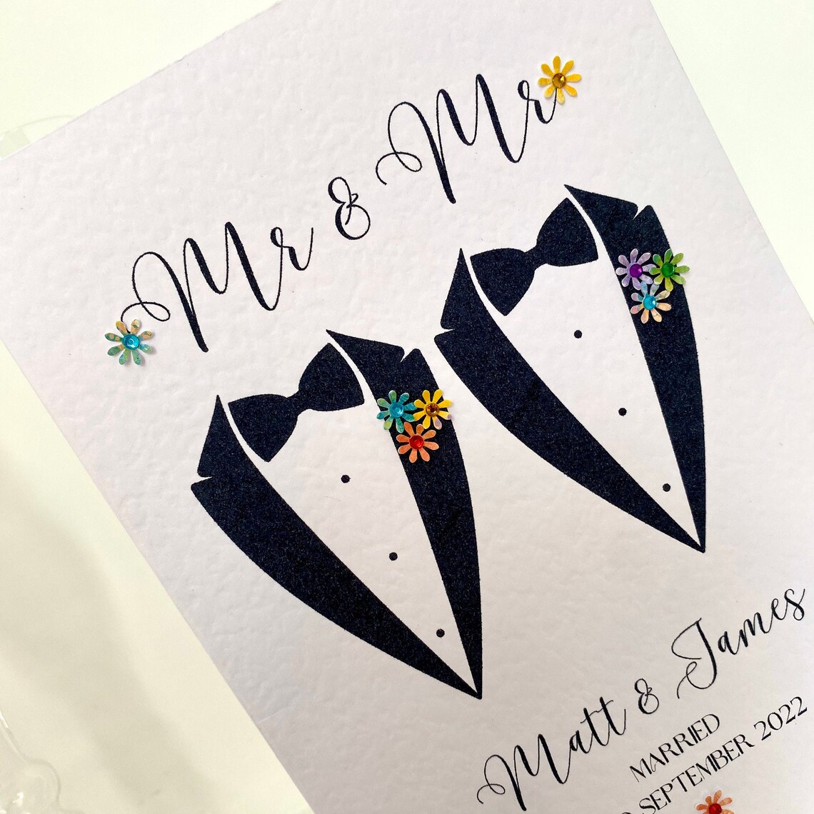 Two Grooms Wedding Card Named Mr & Mr Wedding Card - Etsy