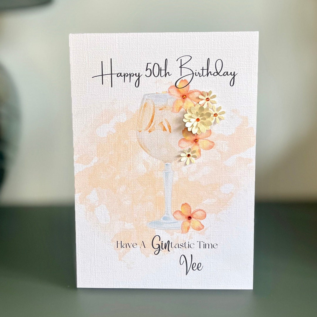 GIN BIRTHDAY CARD, Happy Age Birthday Card, Have A Gin - Tastic Day ...