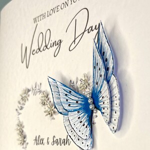 Personalised Wedding Card, Keepsake Wedding Card, 3D Paper Butterfly ...