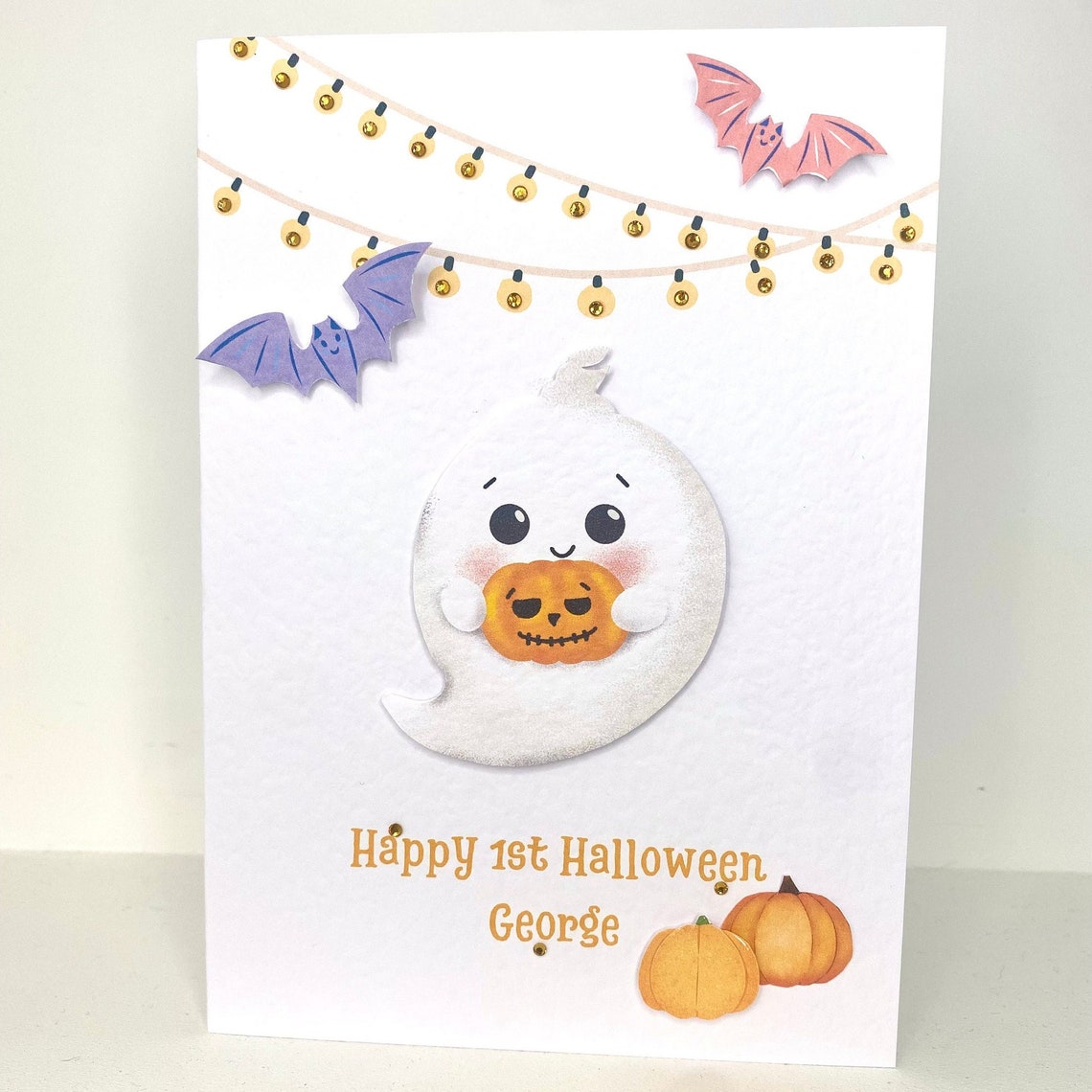 Baby's First Halloween Card, 1st Halloween, Cute Handmade Halloween ...
