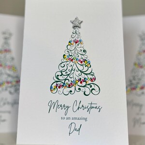 Dad Christmas Card. Handmade Christmas Card for Dad. Contemporary Card ...