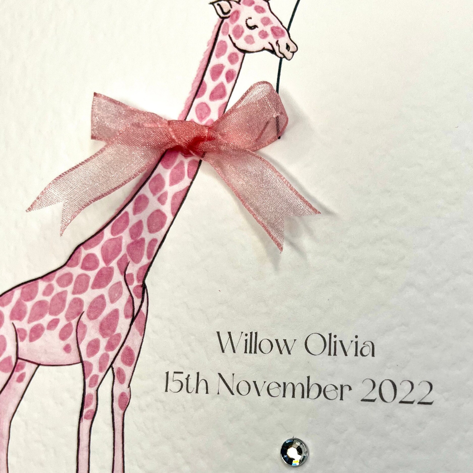 Personalised Baby Girl Card Handmade, Congratulations It's A Girl Card ...