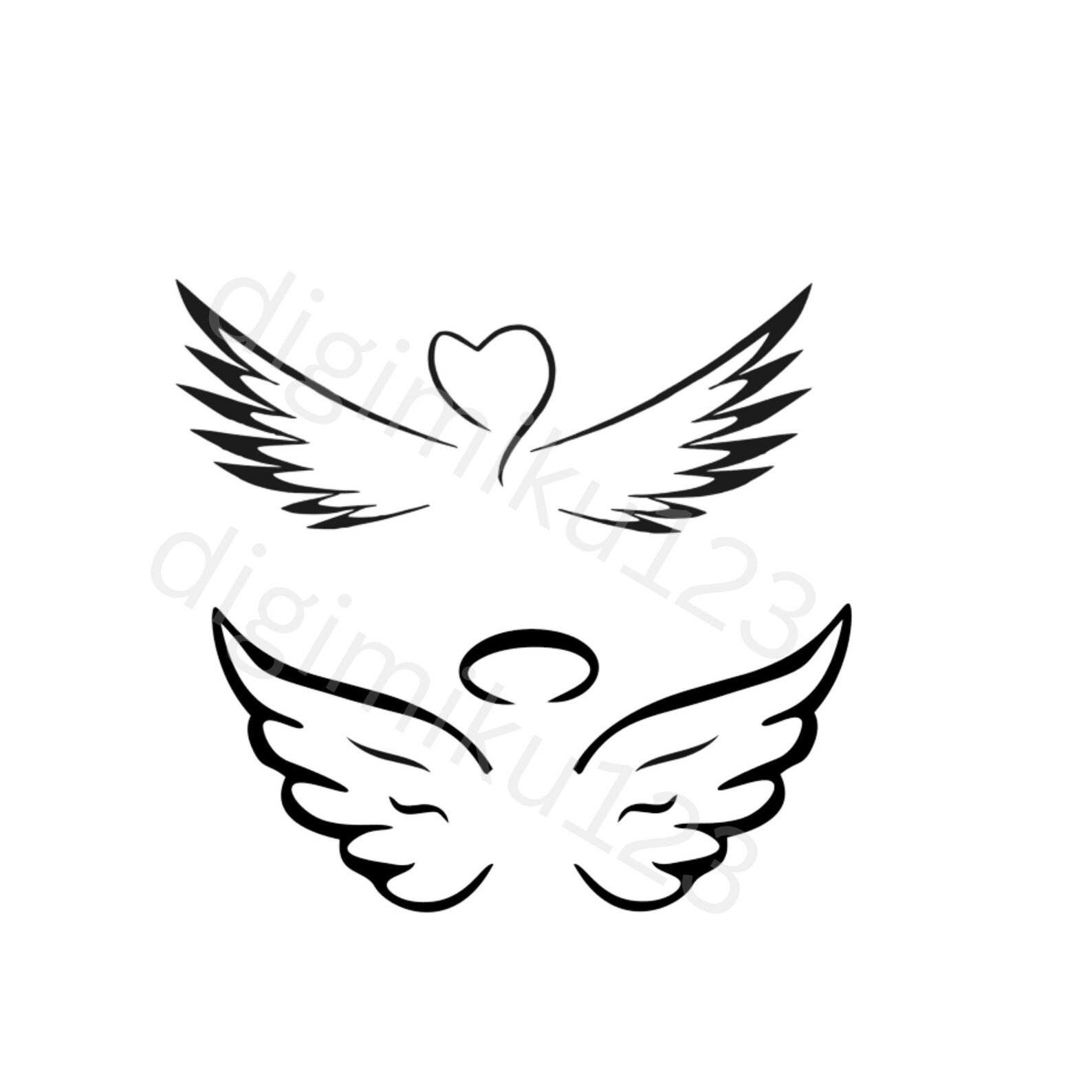 Angel Wings Svg Angel Wing SVG File Angel Wings Png Wings Shape Png ...