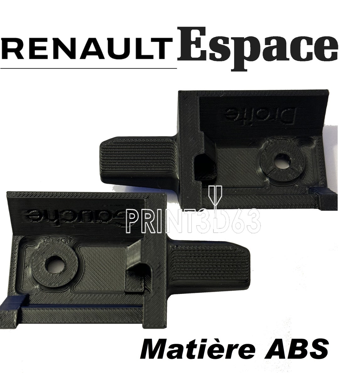 Pair of End Caps for Sliding Rear Shelf Support Axle RENAULT Espace 3 4 ...