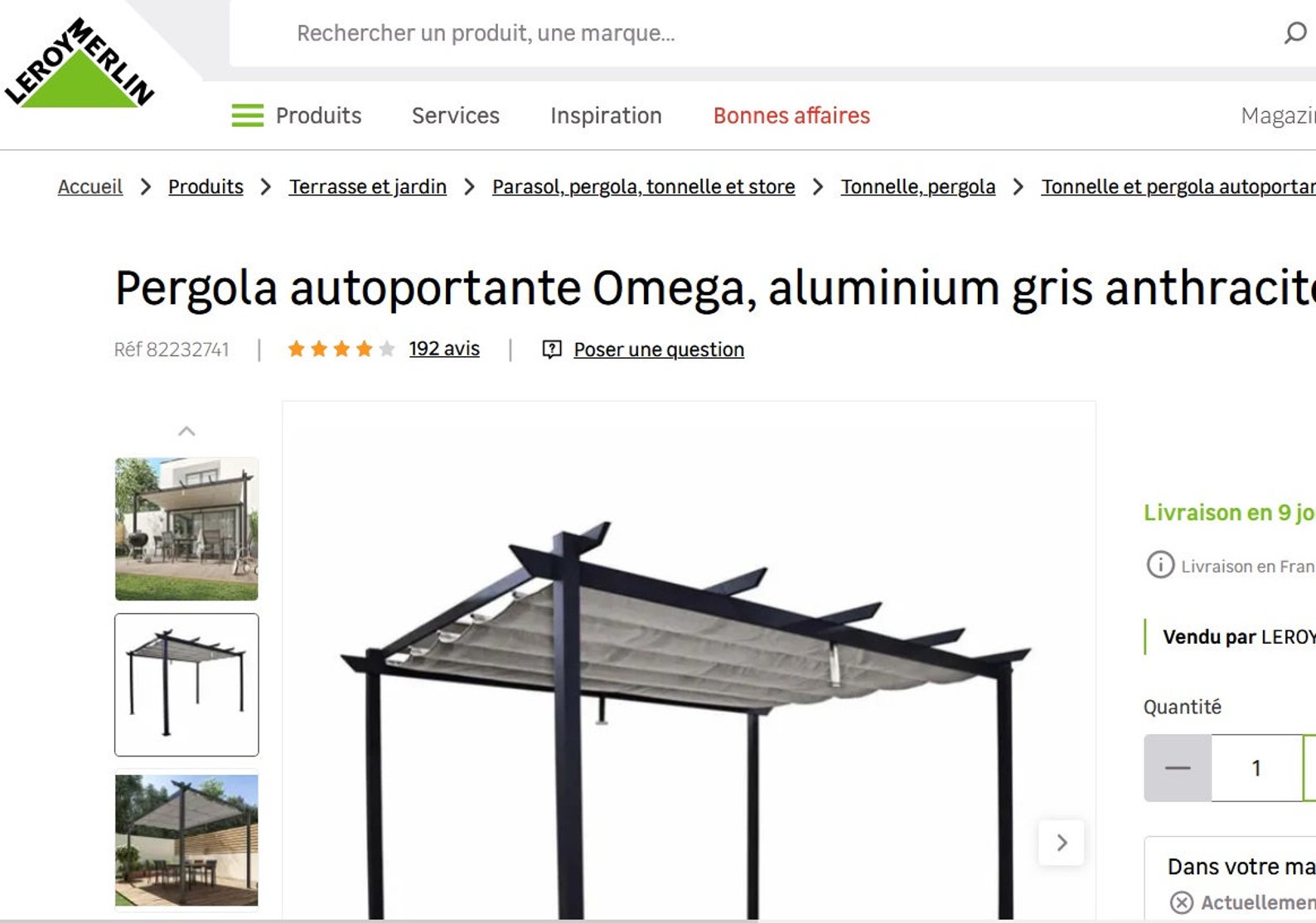 Roulette PERGOLA Niagara / Omega LEROY Merlin - Etsy France