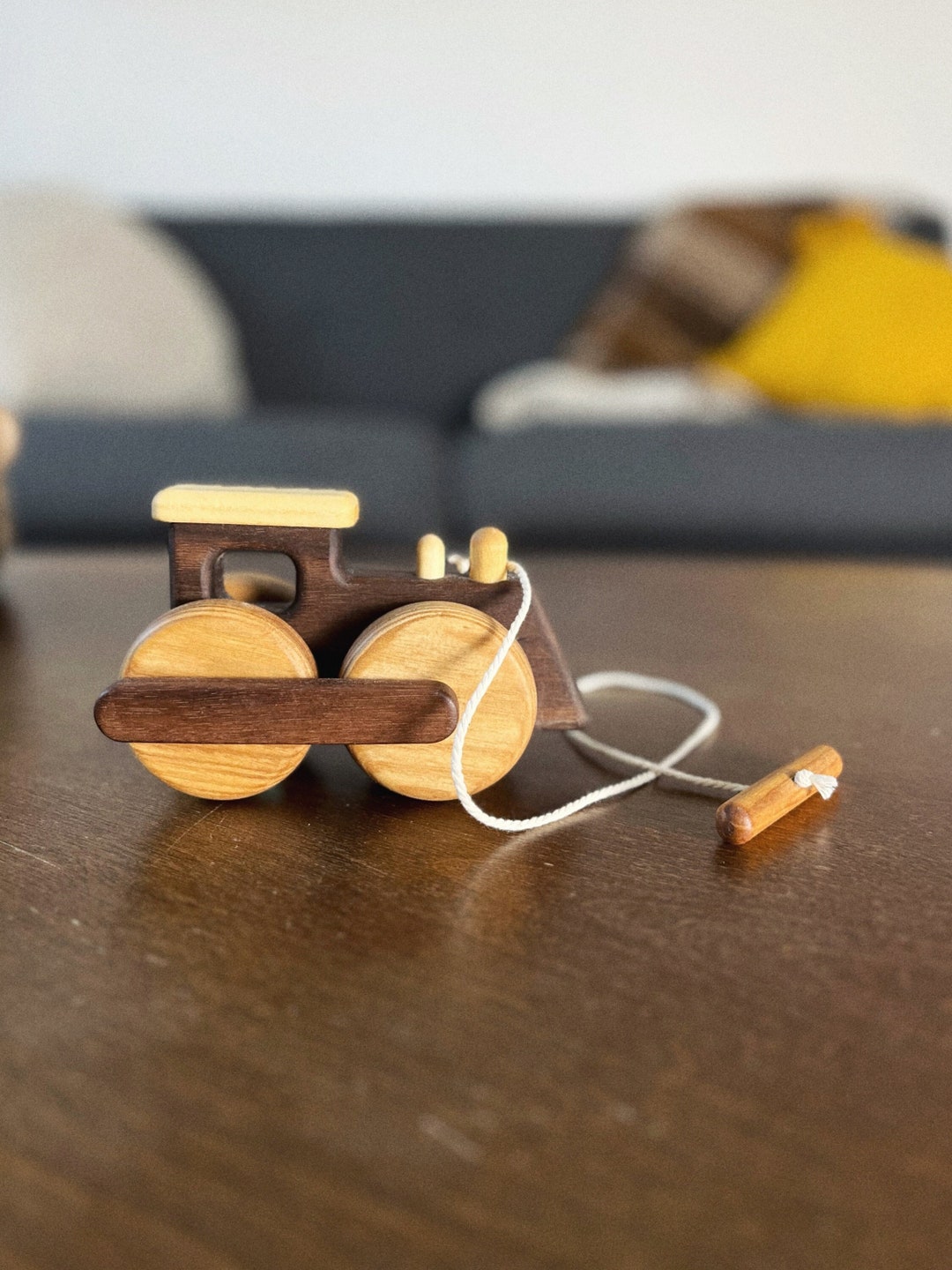 Loco-moto, the Crazy Train Wooden Pull Toy - Etsy