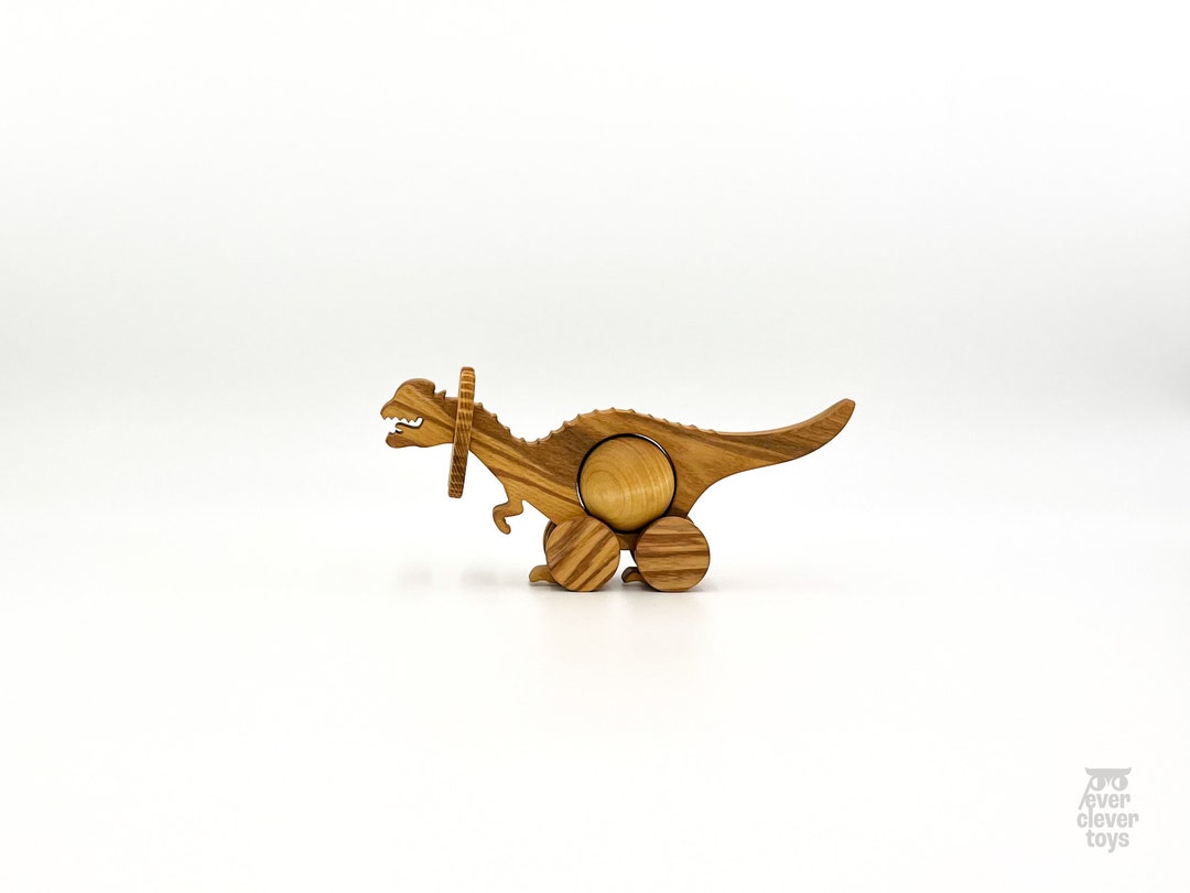 Dilophosaurus Rolling Wooden Push Toy - Etsy UK