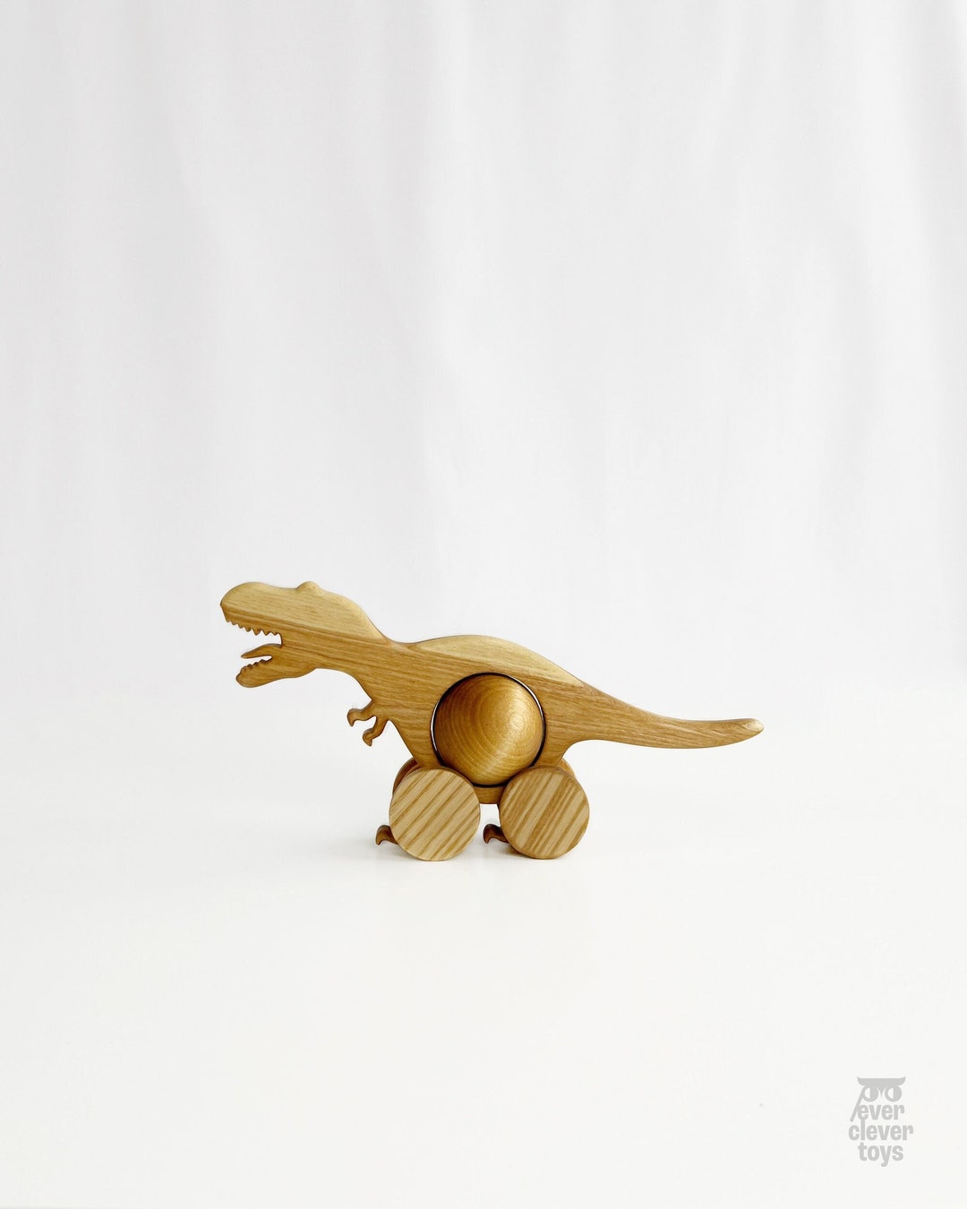 T-rex Rolling Wooden Push Toy - Etsy