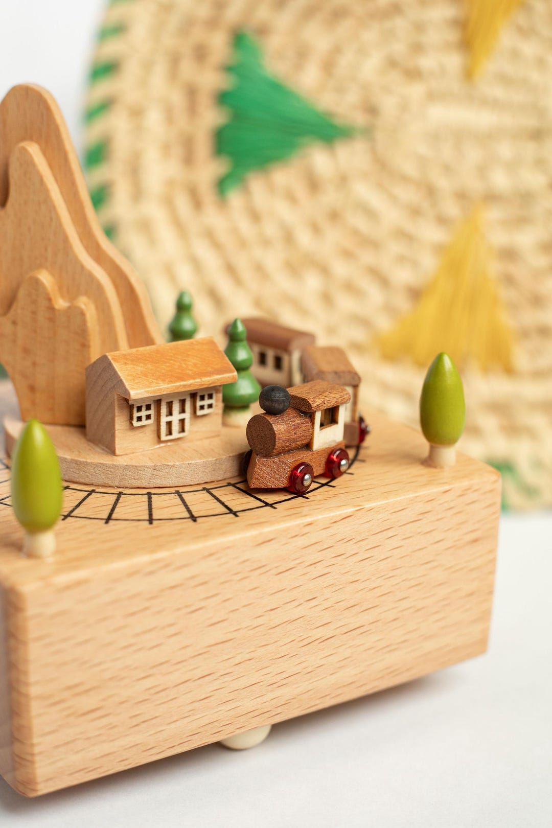 Personalized Wooden Music Box, Train Music Box, Customized Music Box ...