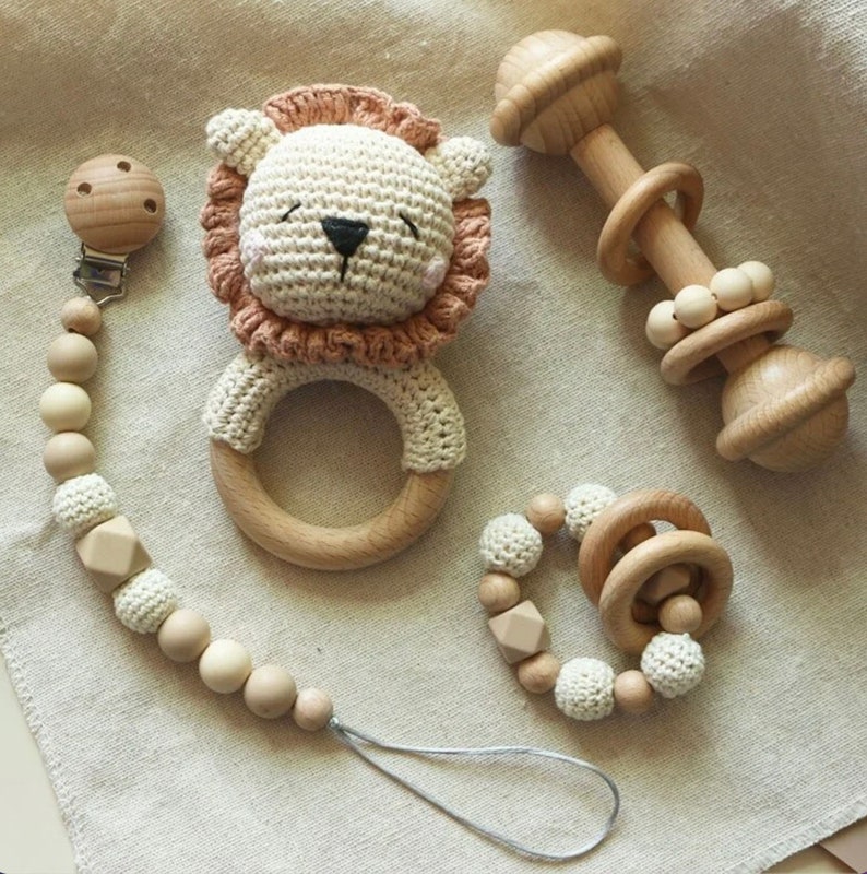 Baby Gift / Rattle Set / Baby Gift Set / Handmade / Organic Birch Wood ...