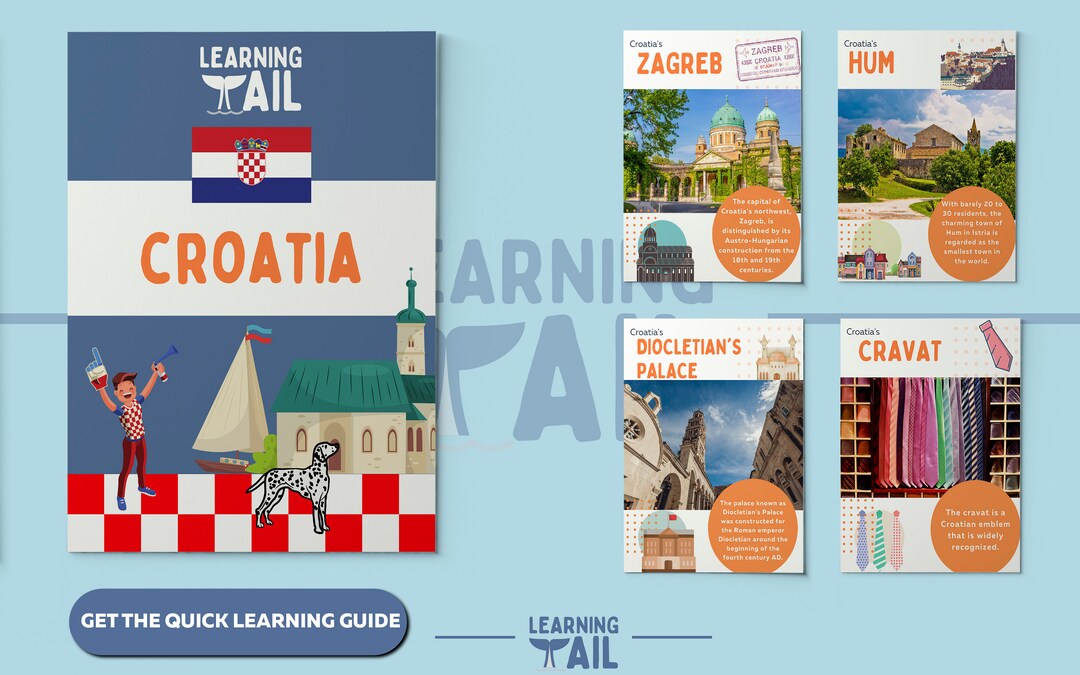 Learn About Countries: Croatia Learning Guide for Kids! - Etsy