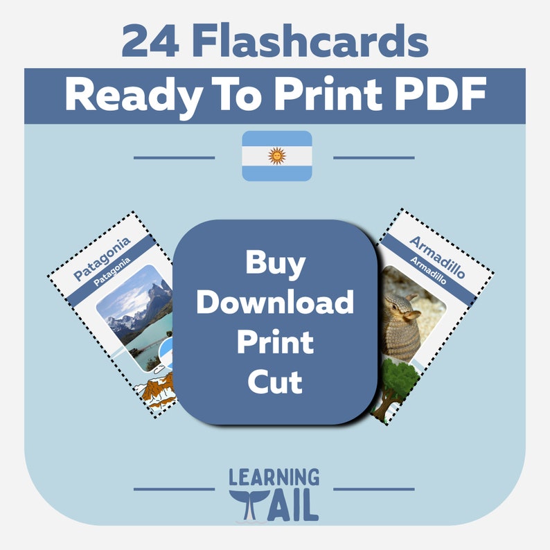 Learn About Countries: Argentina Flashcards for Kids! - Etsy