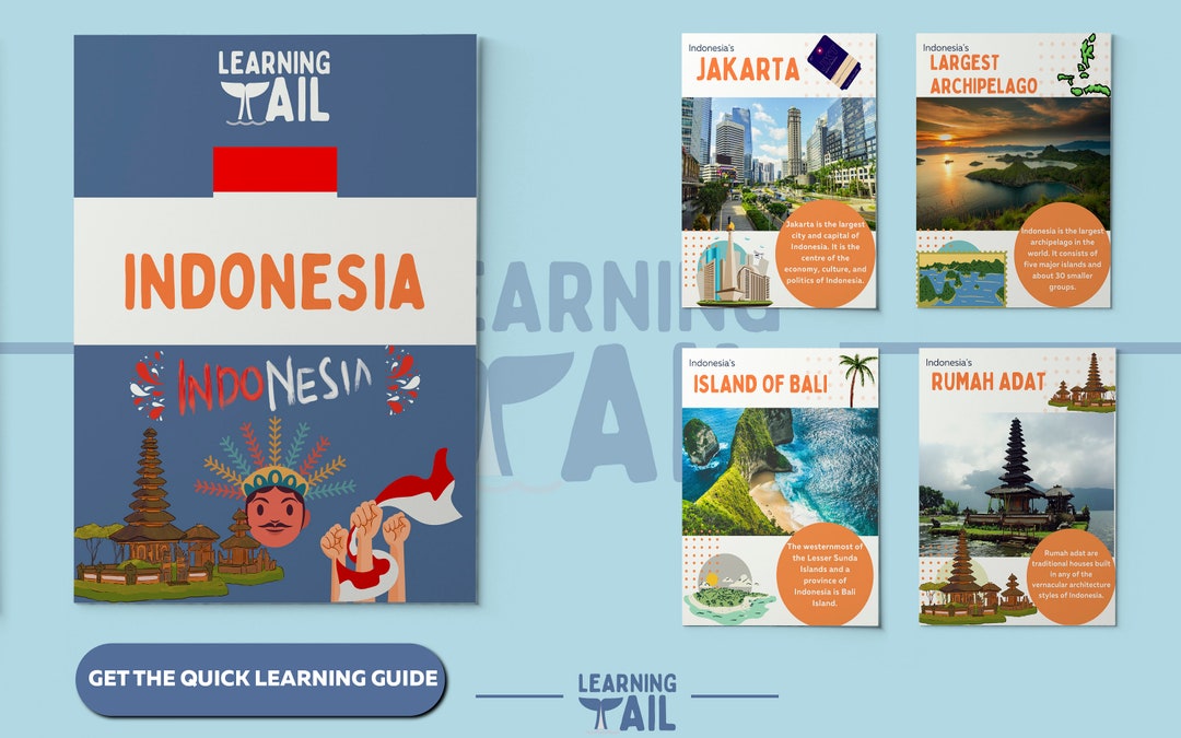 Learn About Countries:indonesia Learning Guide for Kids! - Etsy
