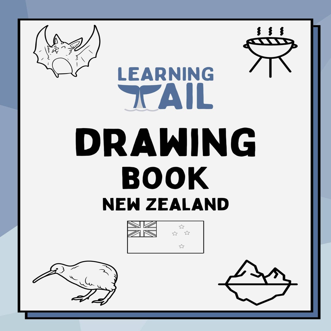 Learn About Countries: New Zealand Drawings for Kids! - Etsy