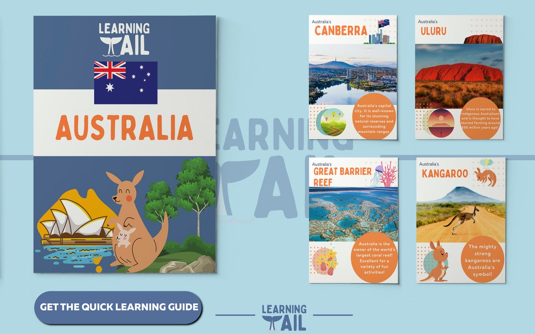 Learn About Countries: Australia Learning Guide for Kids! - Etsy