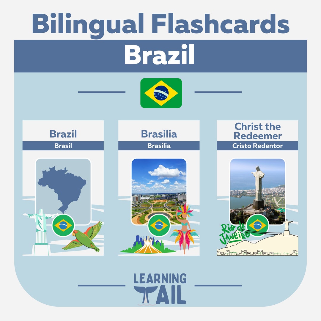 Learn About Countries: Brazil Flashcards for Kids! - Etsy