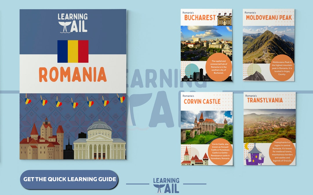 Learn About Countries:romania Learning Guide for Kids! - Etsy