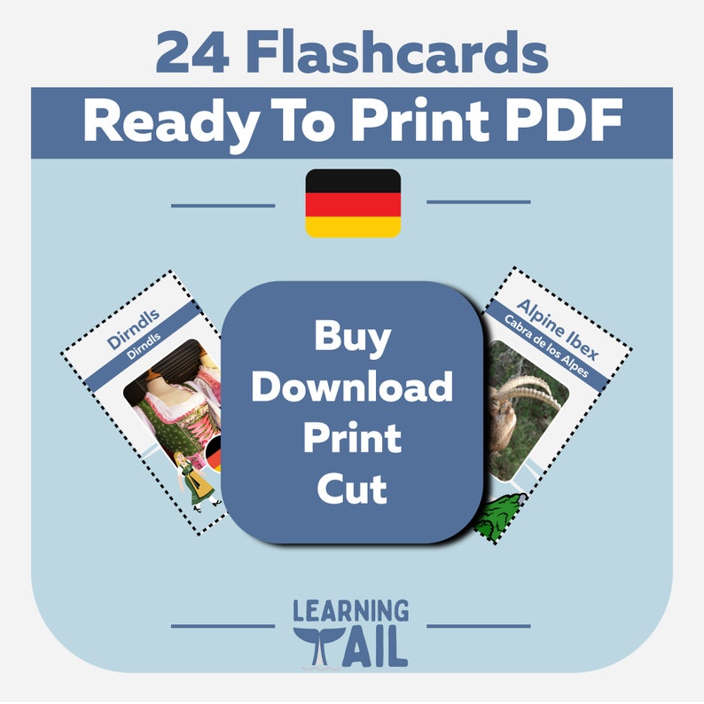 Learn About Countries: Germany Flashcards for Kids! - Etsy