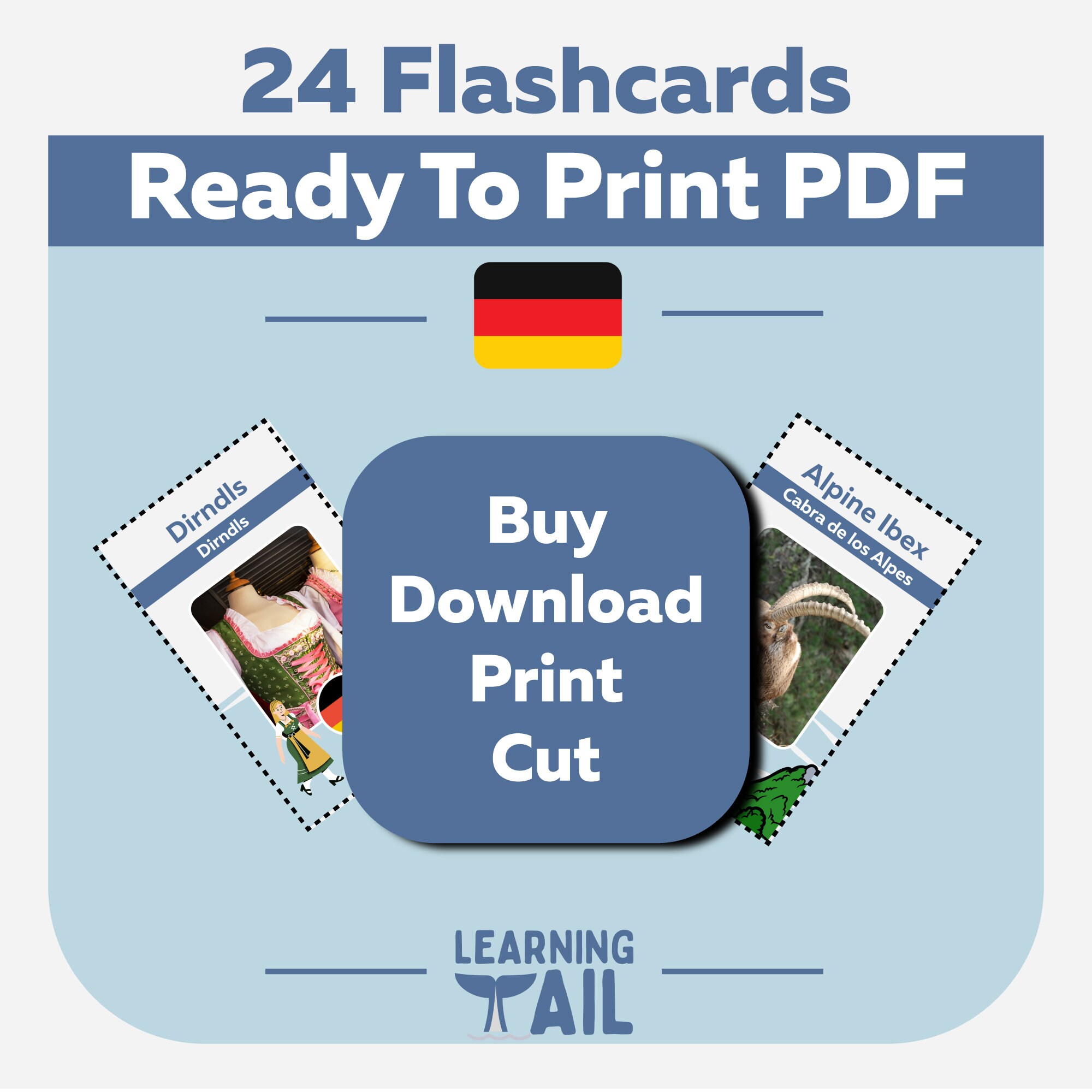Learn About Countries: Germany Flashcards for Kids! - Etsy