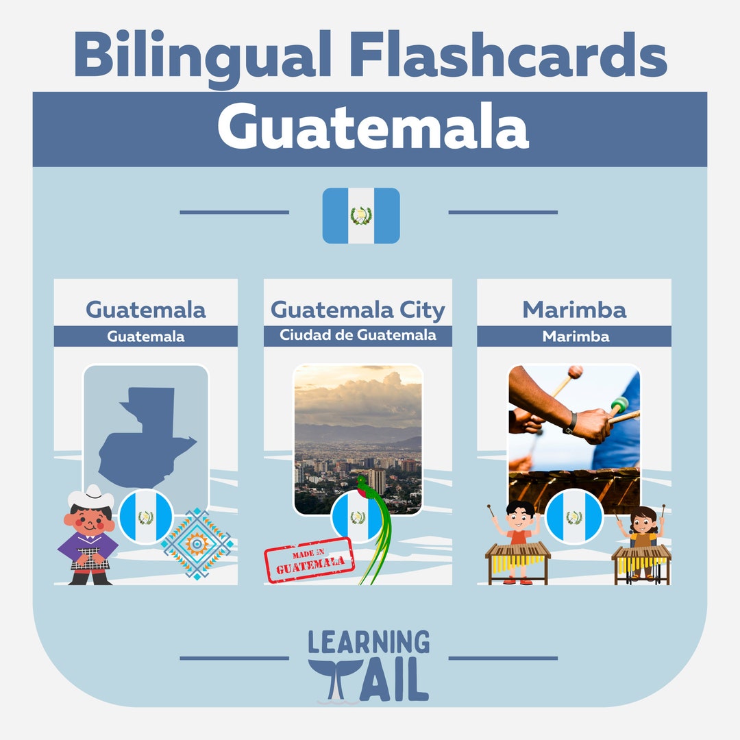 Learn About Countries: Guatemala Flashcards for Kids! - Etsy