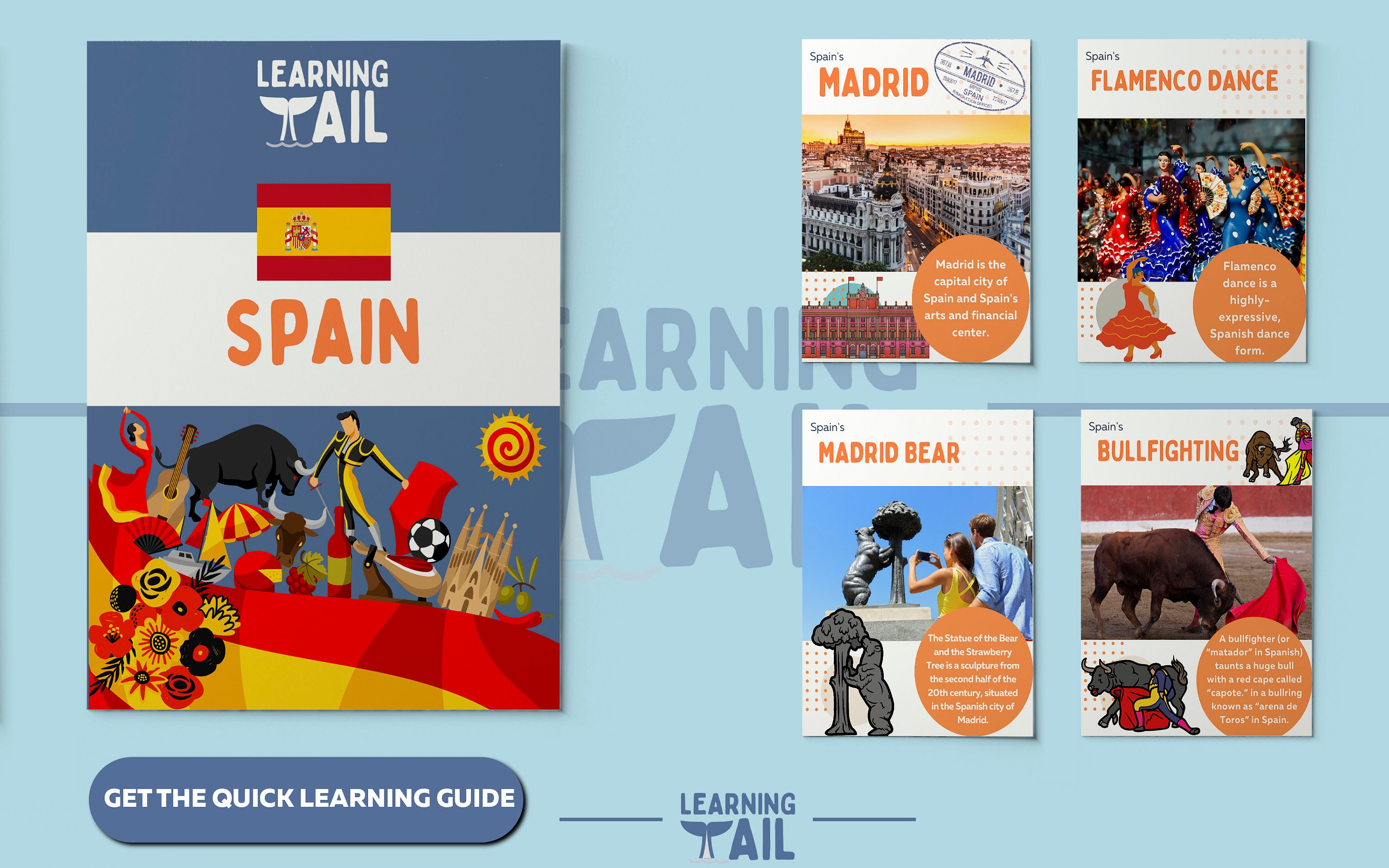 Learn About Countries:spain Learning Guide for Kids! - Etsy