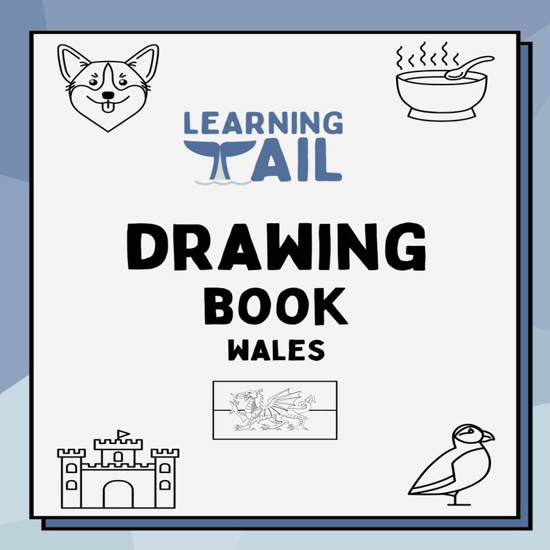 Learn About Countries: Wales Drawings for Kids - Etsy