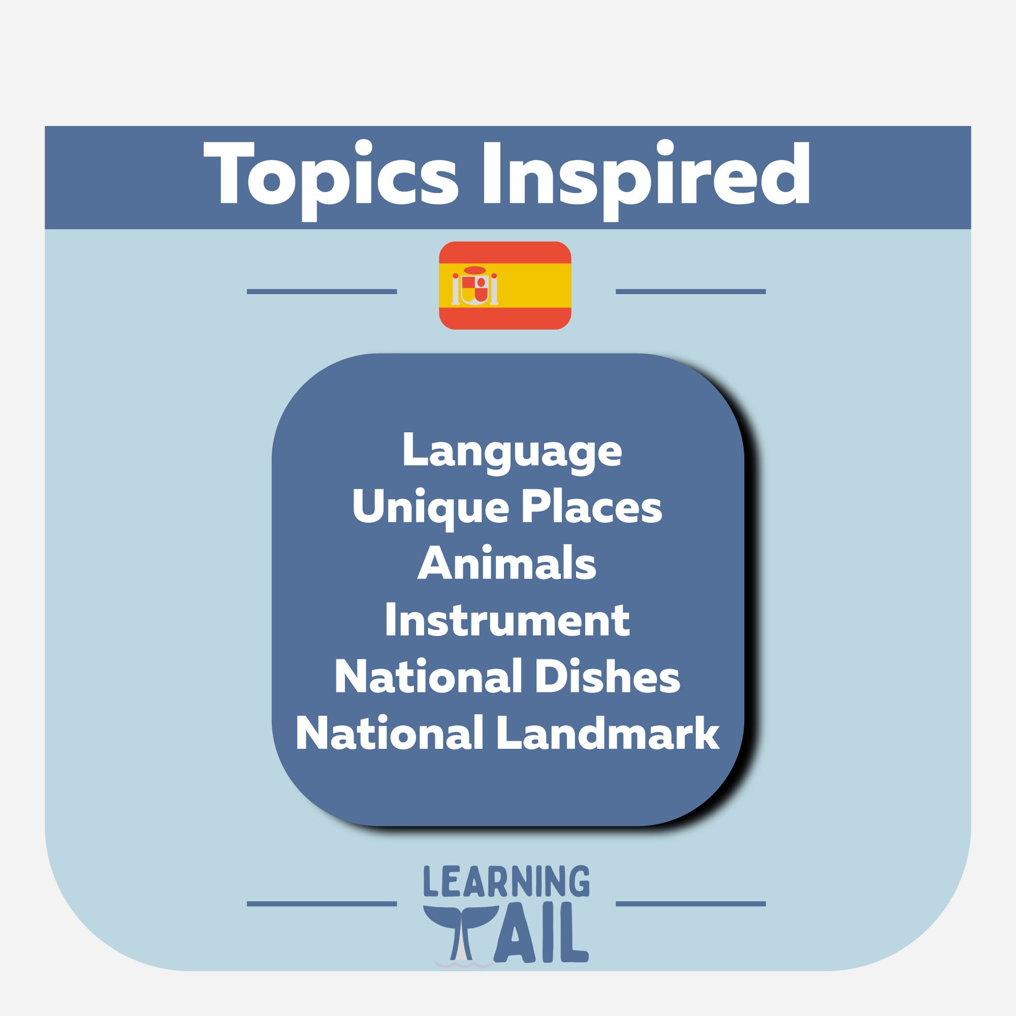 Learn About Countries: Spain Flashcards for Kids - Etsy