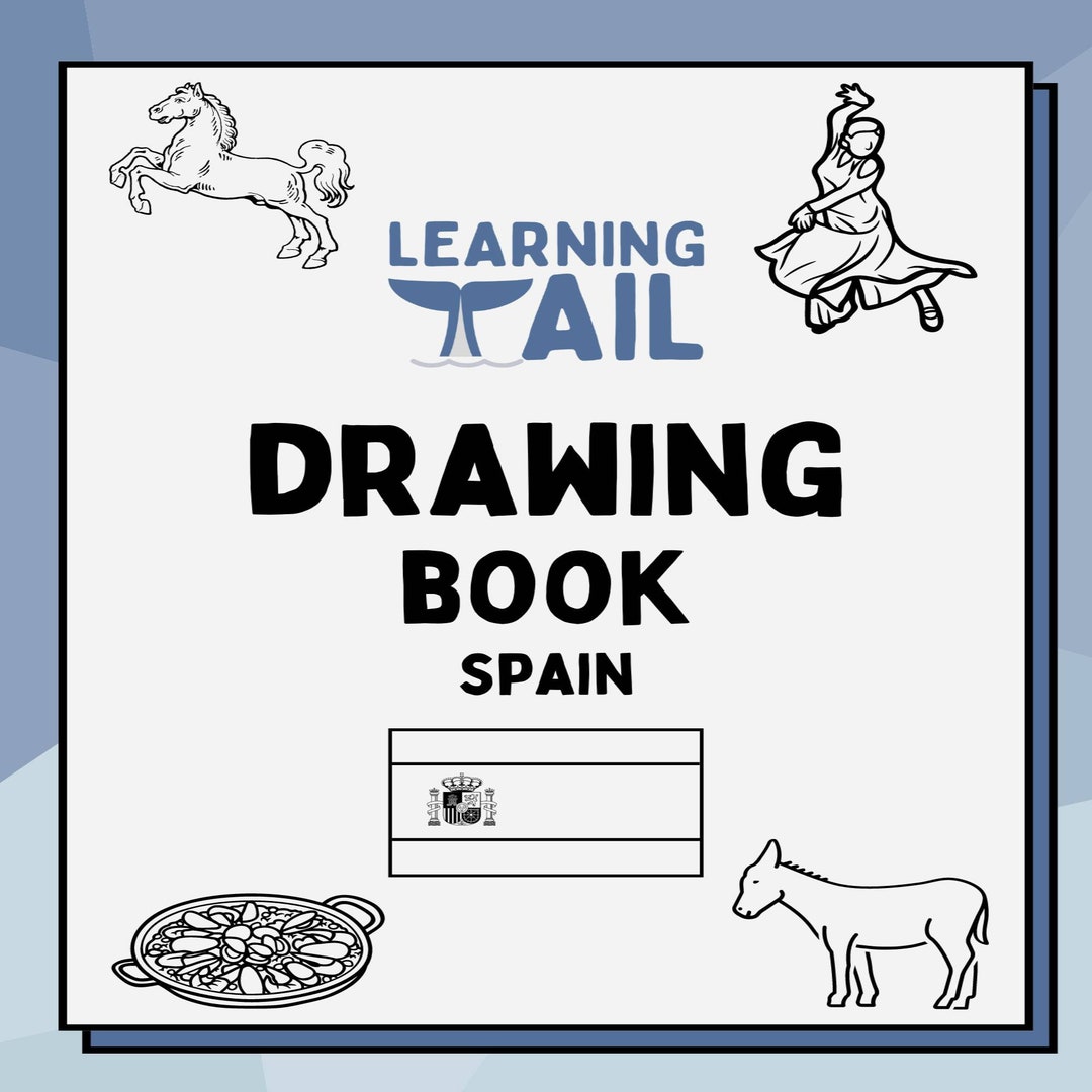 Learn About Countries: Spain Drawings for Kids! - Etsy