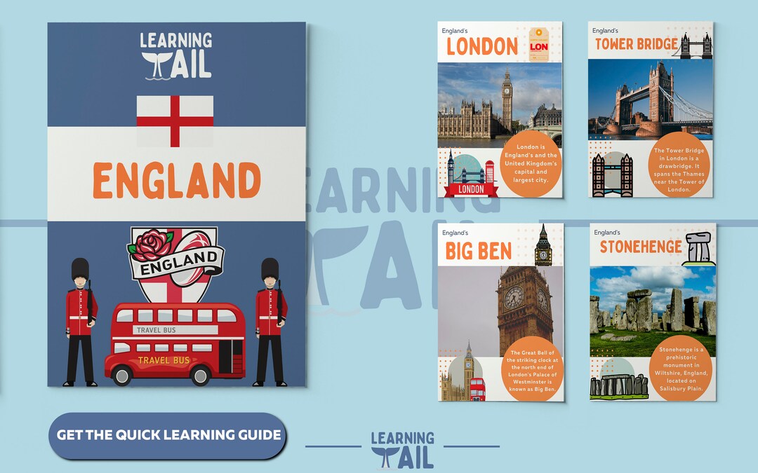 Learn About Countries: England Learning Guide for Kids! - Etsy