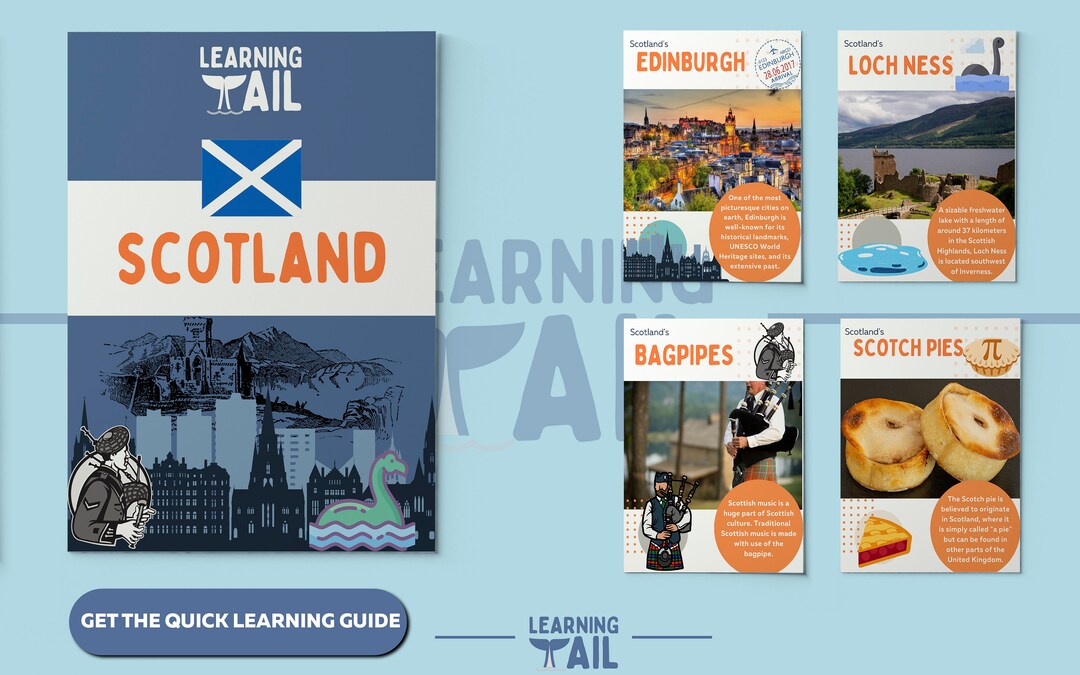 Learn About Countries:scotland Learning Guide for Kids! - Etsy