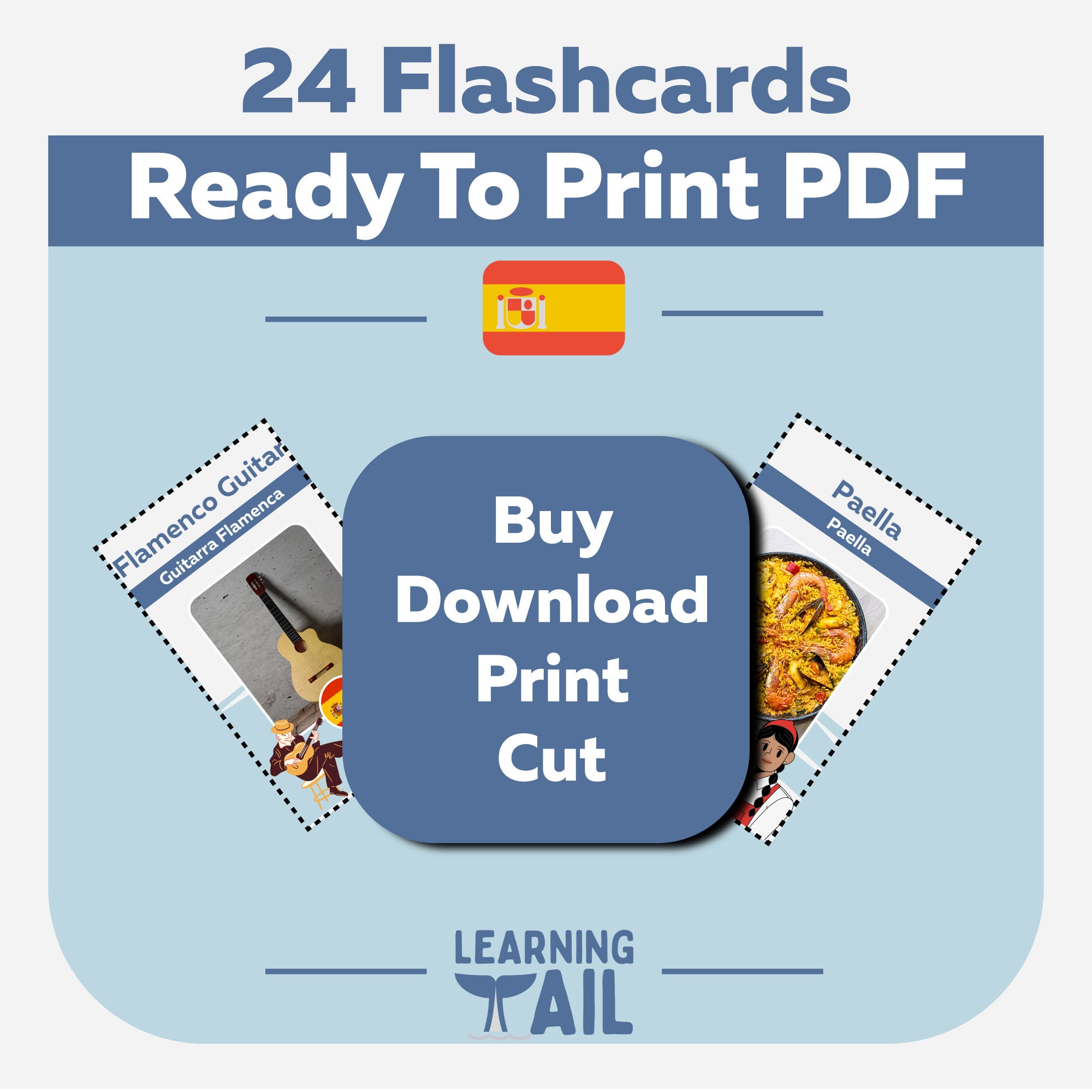 Learn About Countries: Spain Flashcards for Kids! - Etsy