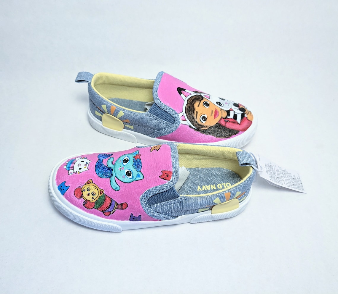 Hand Painted Gabby Dollhouse Toddler Size 9 Shoes - Etsy