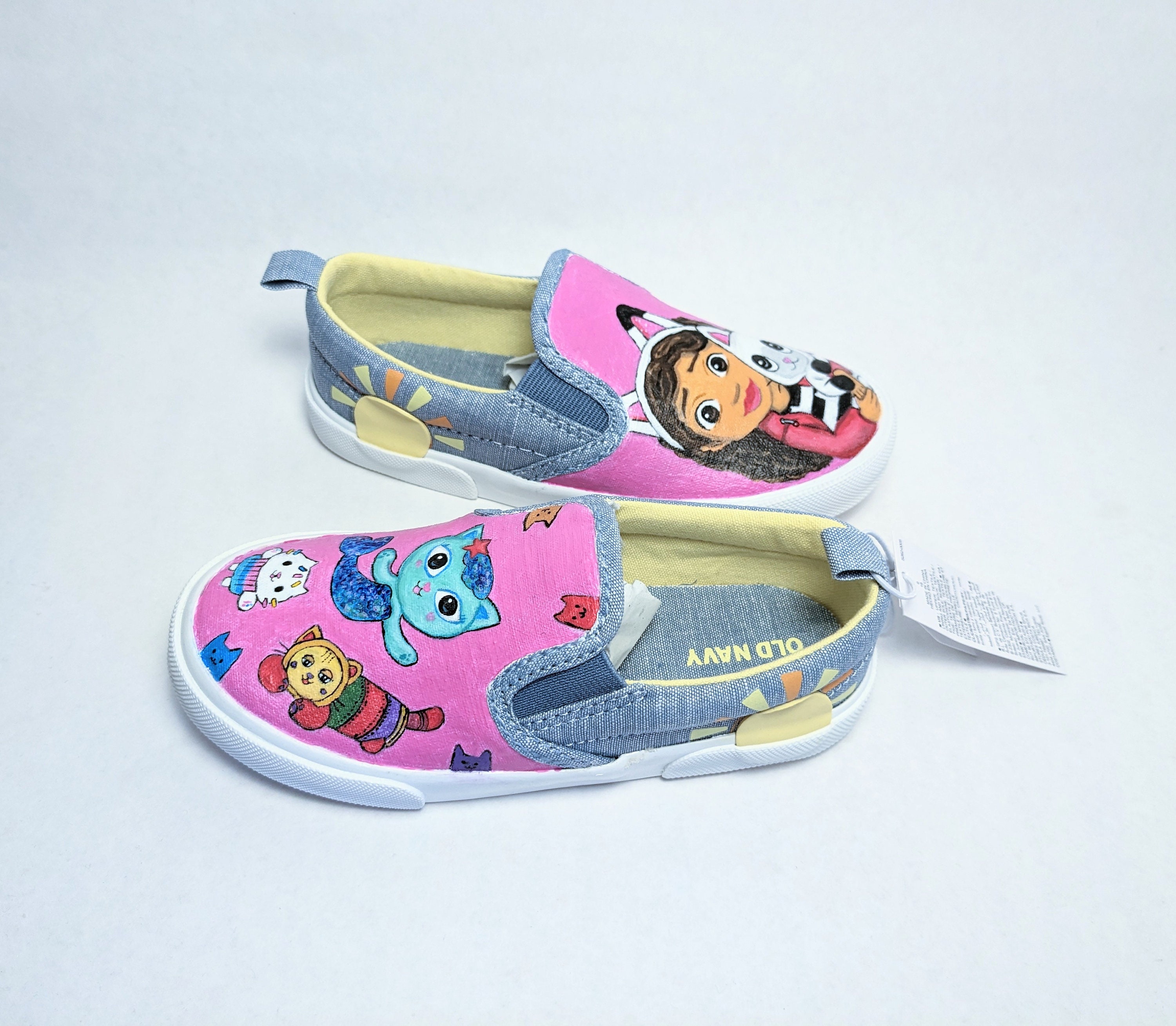 Hand Painted Gabby Dollhouse Toddler Size 9 Shoes - Etsy