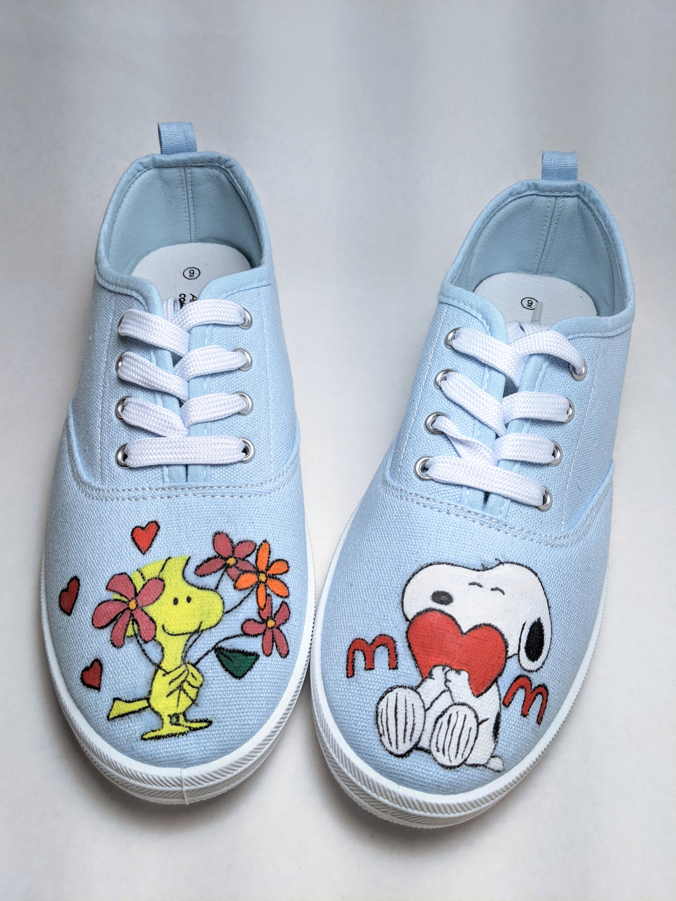 Hand Painted Snoopy Inspired Shoes - Etsy