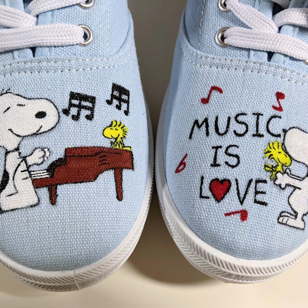 Snoopy Sneakers - Etsy