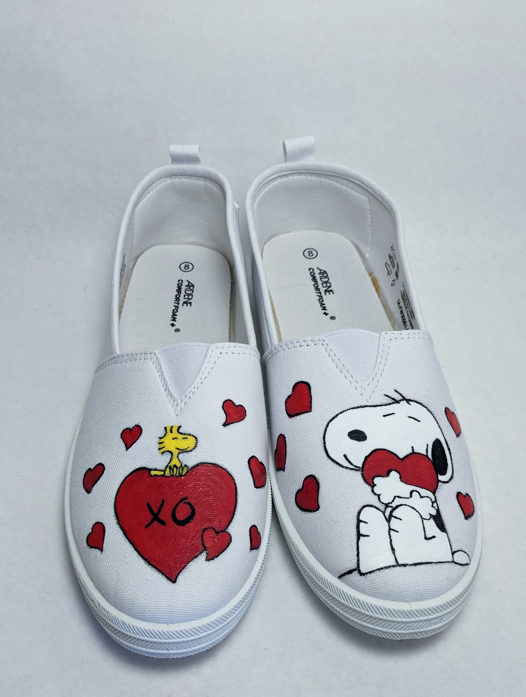 Hand Painted Snoopy Inspired Shoes With Heart and Love Theme - Etsy