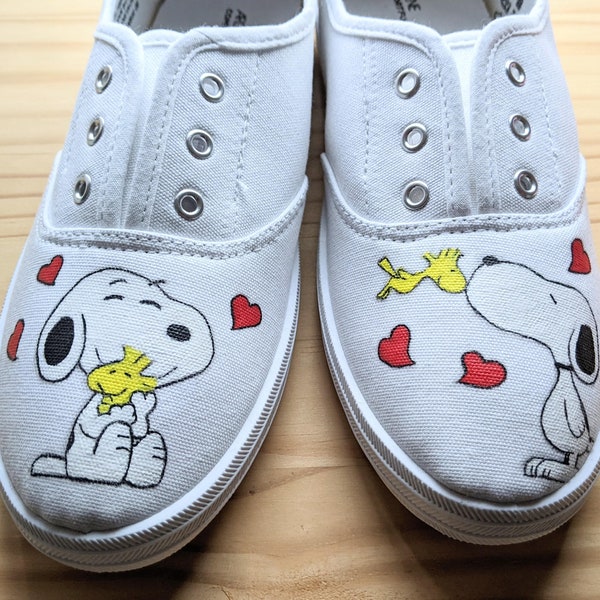 Snoopy Sneakers - Etsy