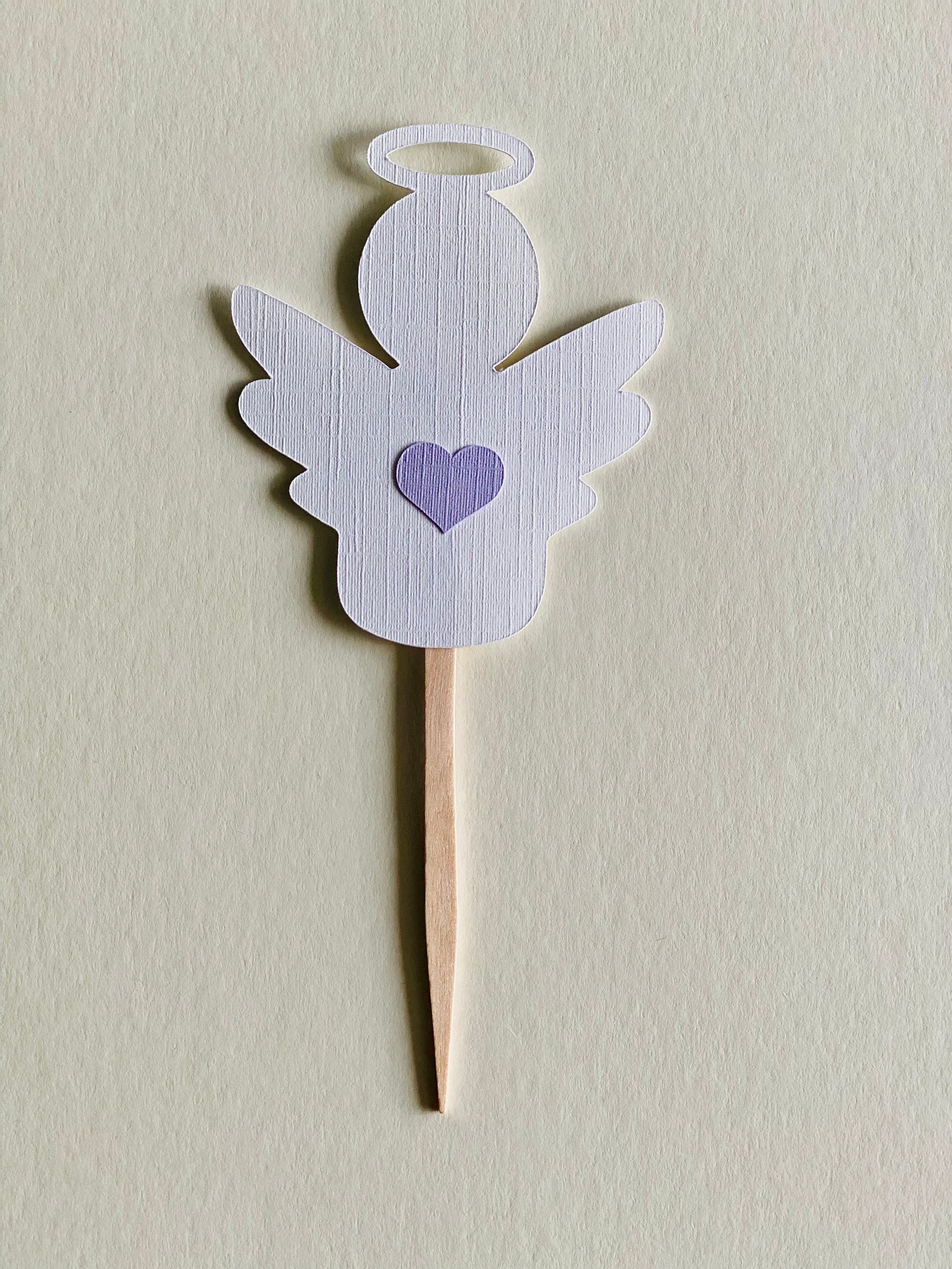 Angel Cupcake Toppers, in Loving Memory Of, Baby Loss, First Holy ...